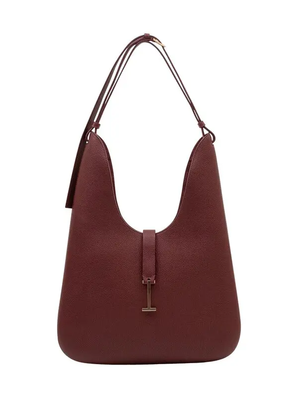 TOM FORD Leather Hobo Handbag - Lost Cherry