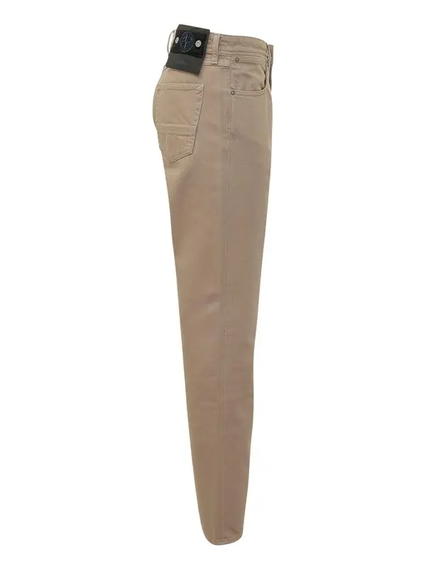 Stone Island Cotton Trousers For - Desert