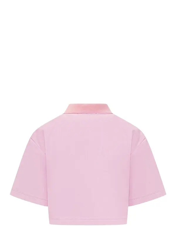 MSGM Polo Shirt In Piquet - Pink