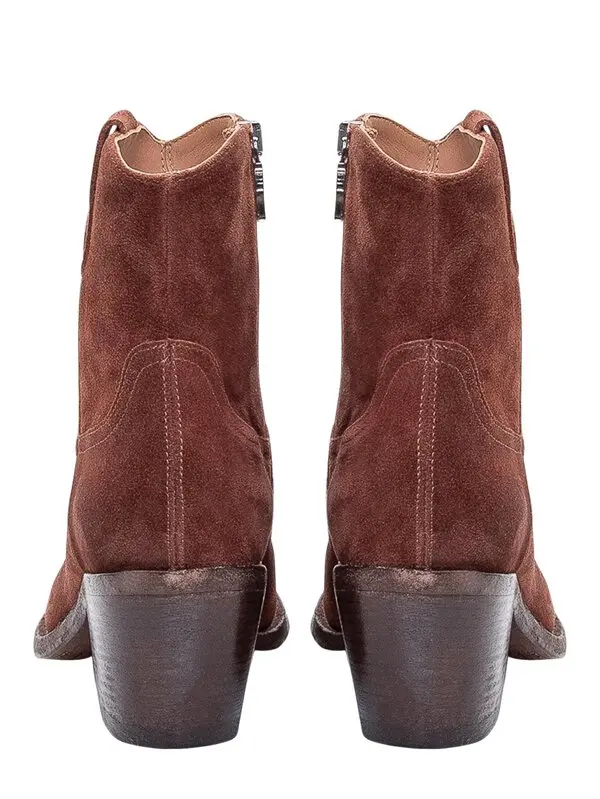 DUCANERO Suede Boots With Stitch Detail - Heron