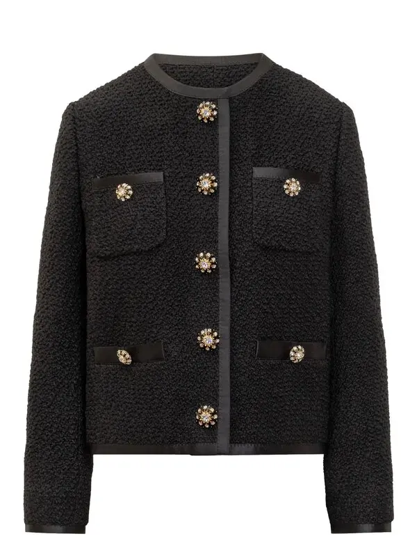 Dolce & Gabbana Wool And Silk Blend Spring Blazer - Nero