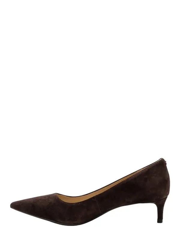 Michael Kors Alina Flex Kitten Pump In Coated Goat Leather - Chocolate