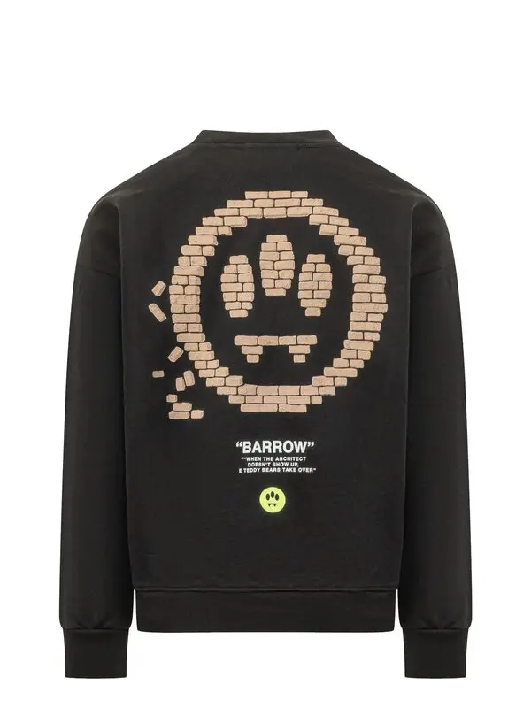 BARROW Graphic Crewneck Sweatshirt - Nero