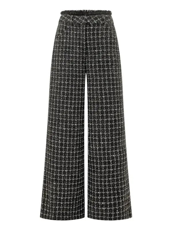 MSGM Designer Tapered Trousers - Black Multi