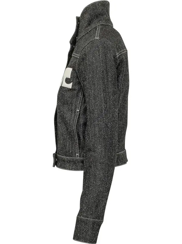 COURREGES Denim Tweed Jacket - Black
