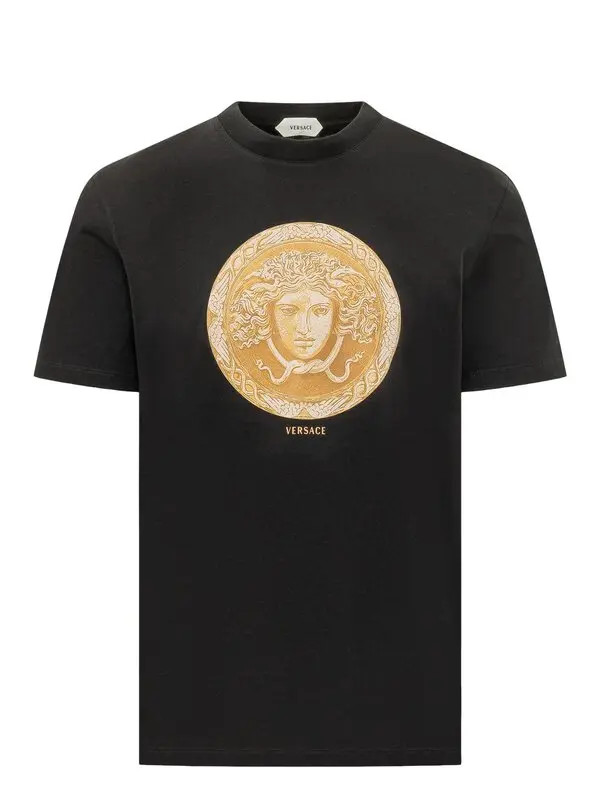 Versace Medusa Print T-shirt - Black