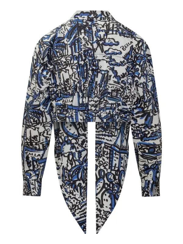 ALESSANDRO ENRIQUEZ Graphic Print Shirt - Blue View