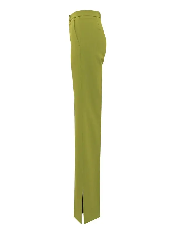 DEL CORE Slim Fit Cigarette Trousers - Bright Grass
