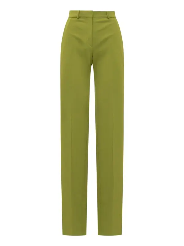 DEL CORE Slim Fit Cigarette Trousers - Bright Grass