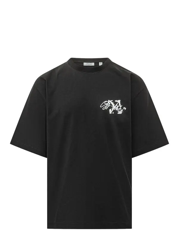 Off-White Stroke Arrow Short Sleeve T-shirt - Black