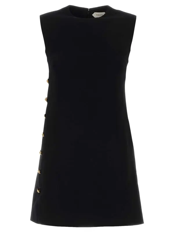 Versace Techno Cady Midi Dress - Black