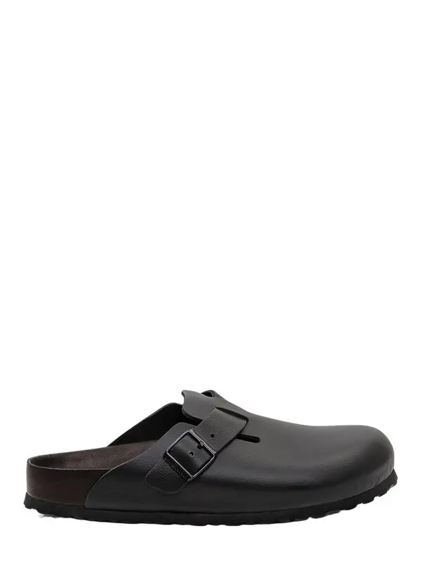 BIRKENSTOCK Exquisite Leather Sabot - Black