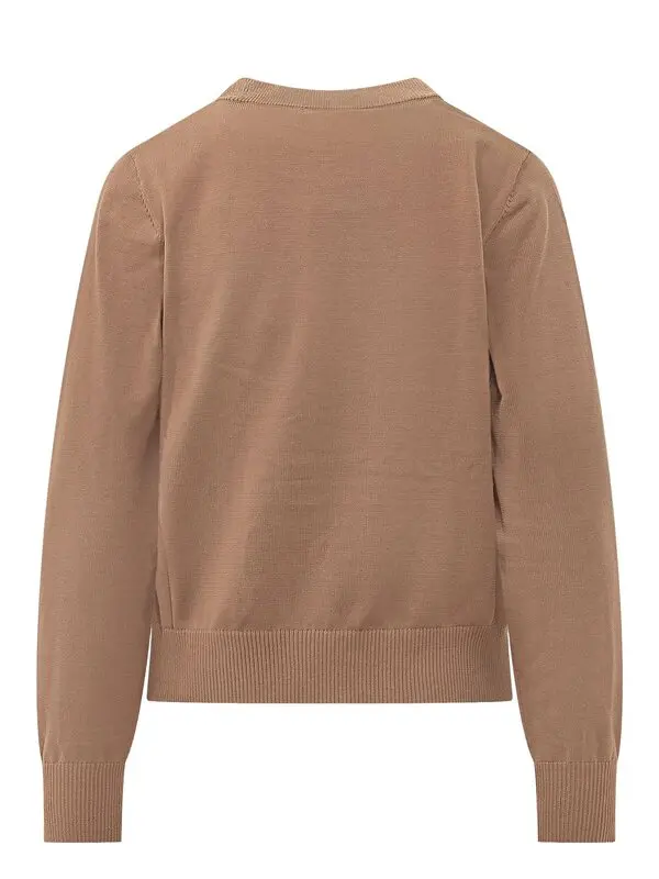 GANNI Graphic Knit Sweater - Camel