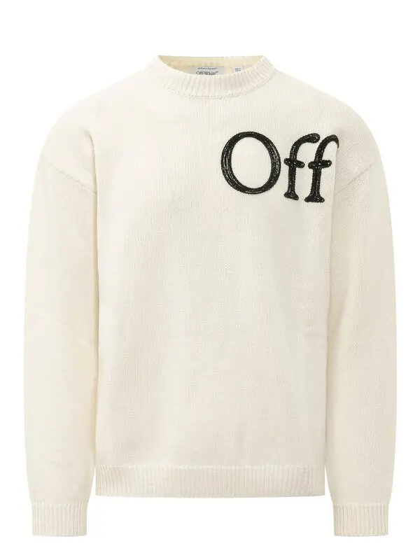 Off-White Bookish Crewneck Sweater - Cream