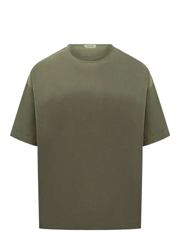 Fear Of God Fearless Statement T-shirt Woven Design - Willow