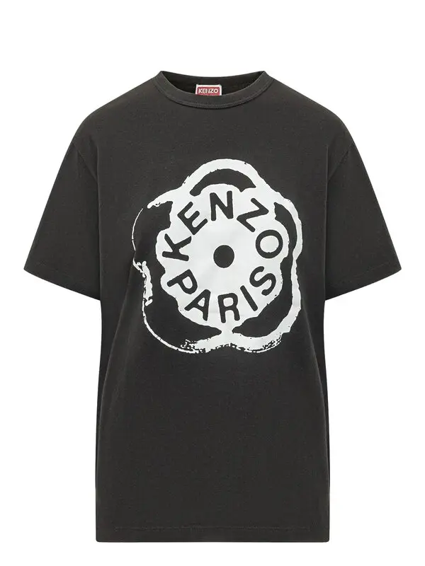 Kenzo Logo Stamped T-shirt - Black