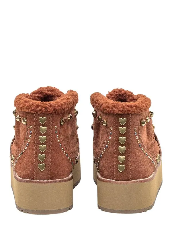 Kurt Geiger Studded Leather Ankle Boots - Tan