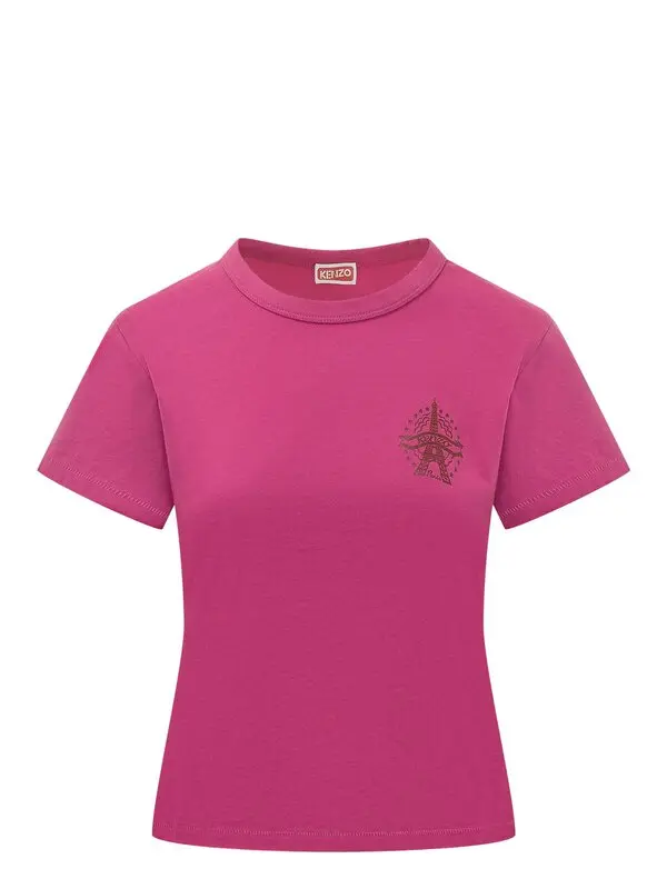 Kenzo Eiffel Tower Graphic T-shirt - Carmine