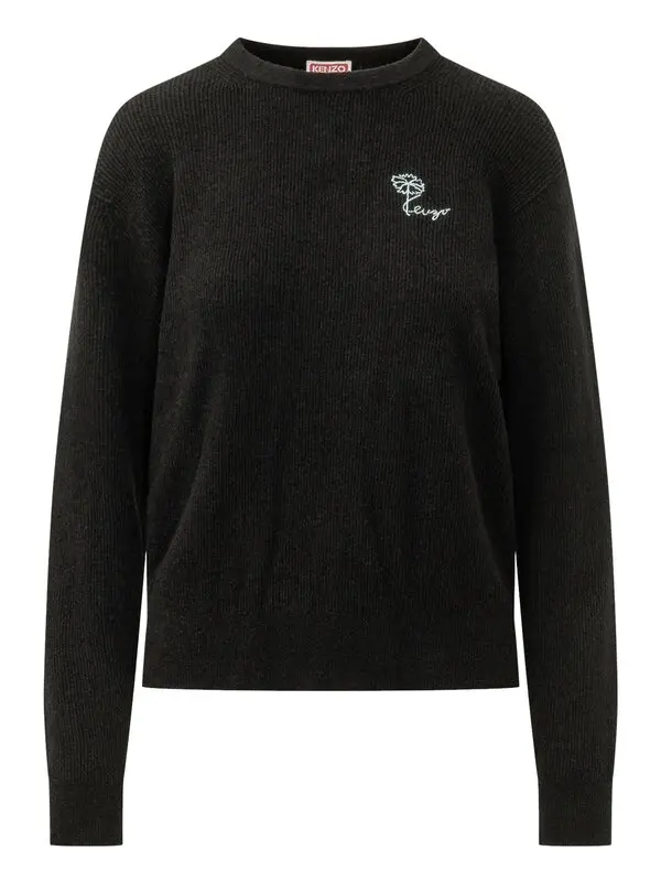 Kenzo Tulip Knit Jumper - Black
