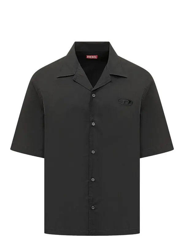 DIESEL® Cut Sleeve Mini Shirt - Nero