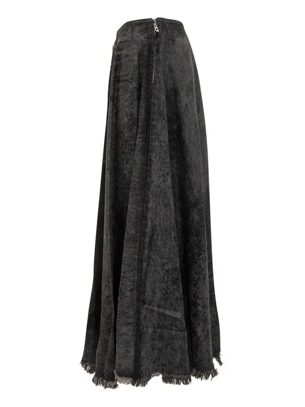 DIESEL® Longuette Skirt In Soft Fabric - Nero