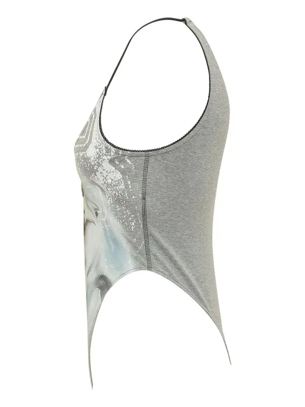 DIESEL® Graphic Print Mini Top - Argento