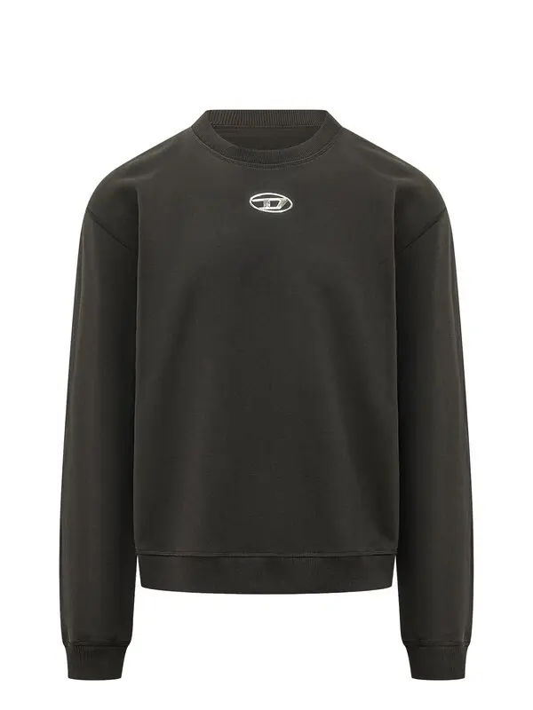 DIESEL® Contemporary Logo Sweatshirt - Nero
