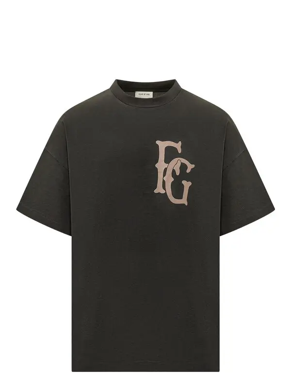 Fear Of God Fearless Spirit T-shirt With Stampaint Logo - Black