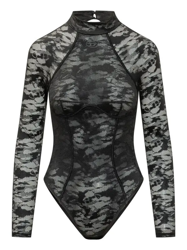 DIESEL® Mini Bodysuit With Unique Detailing - Nero