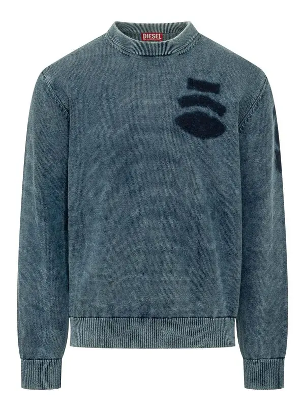 DIESEL® Crewneck Knit Sweater - Blu