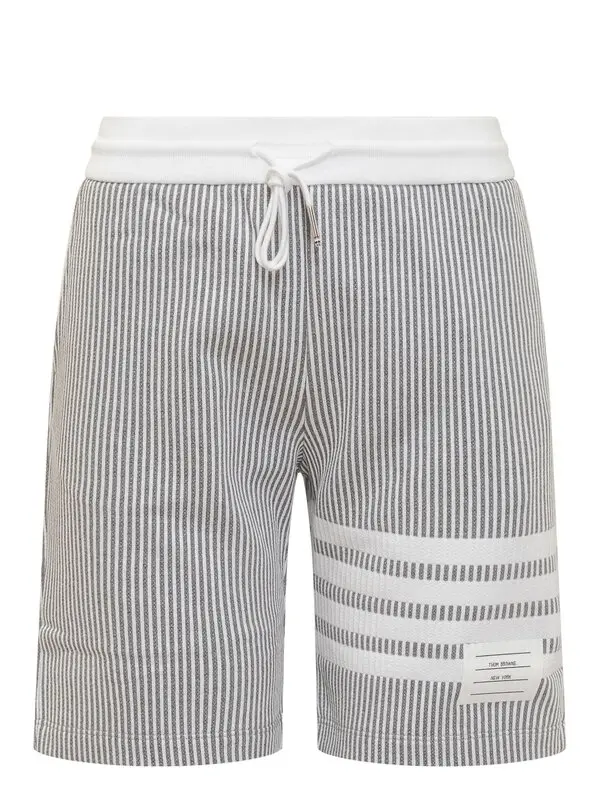 Thom Browne Cotton Bermuda Shorts - Light Grey