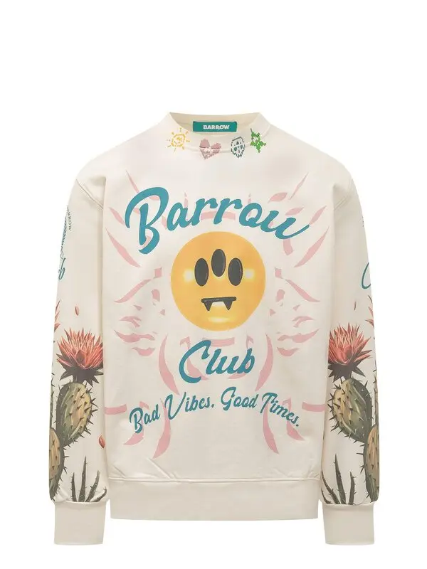 BARROW Cactus Graphic Sweatshirt - Crema
