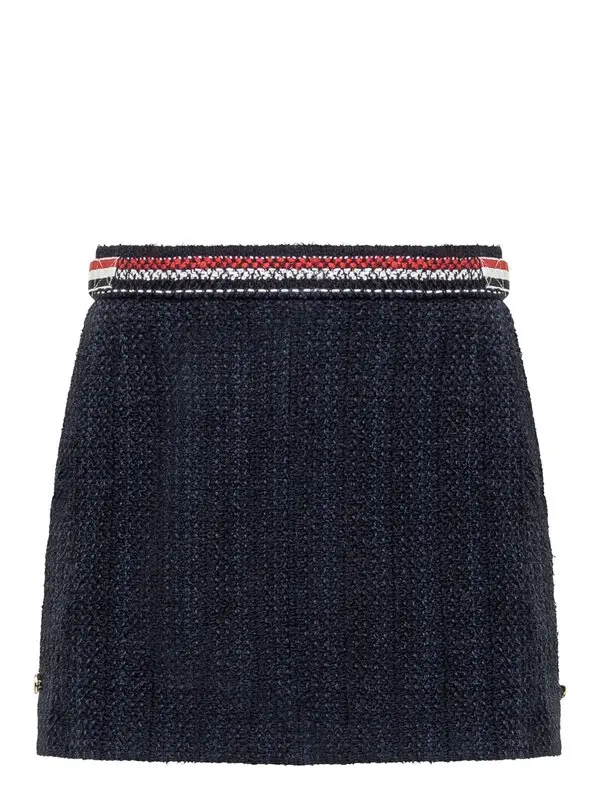 Thom Browne Tweed Mini Skirt - Navy