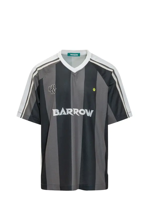 BARROW Sporty Striped Mini T-shirt - Nero