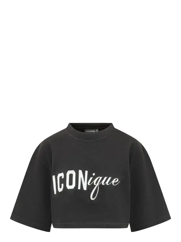 Dsquared2 Graphic Cotton T-shirt - Black