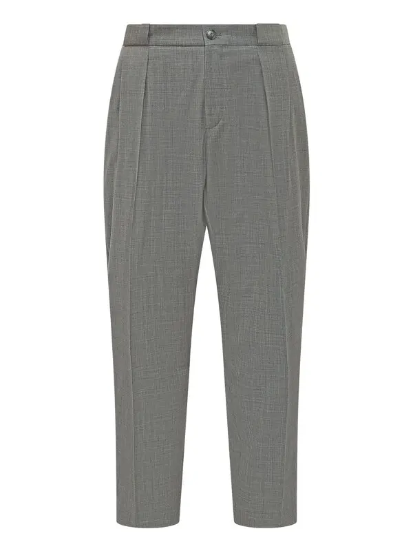 BOSS Tailored Trousers With Front Closure - Open Grey