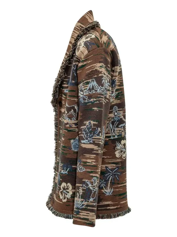 Alanui Hawaii-inspired Cardigan - Brown Multi