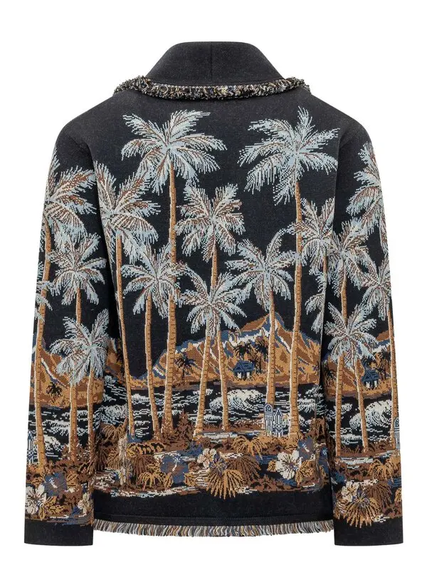 Alanui Diamond Head Knit Cardigan - Navy Blue