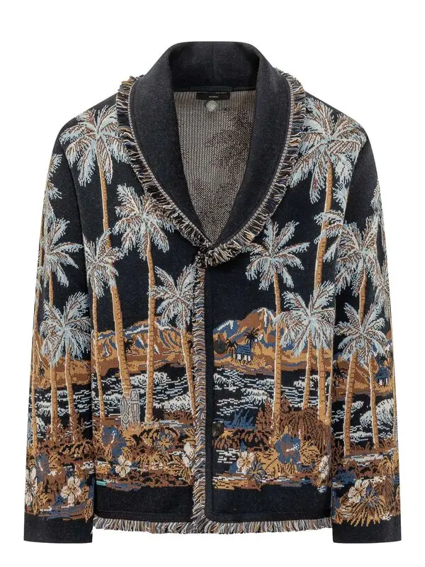 Alanui Knit Cardigan - Navy Blue