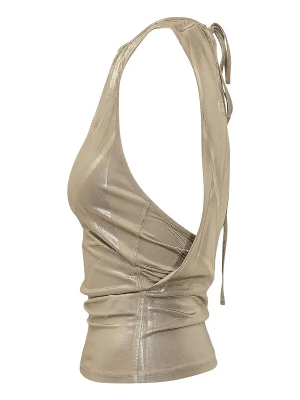 DIESEL® Metallic Halter Neck Top - Oro