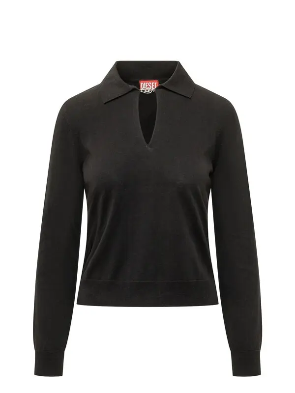 DIESEL® Long Sleeve Collared Top - Nero