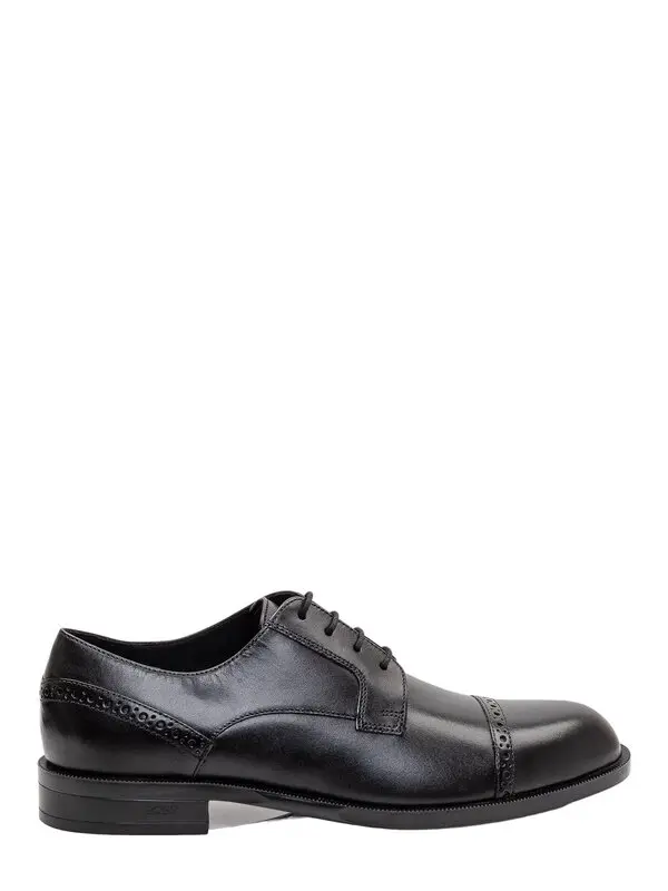 BOSS Leather Lace-up Shoes - Black