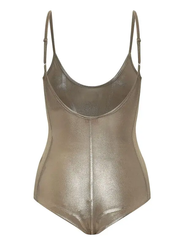 DIESEL® Metallic Scoop Neck Bodysuit - Oro