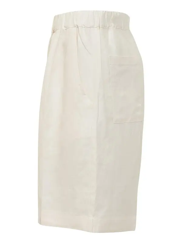 LANEUS Relaxed Fit Shorts - Panna