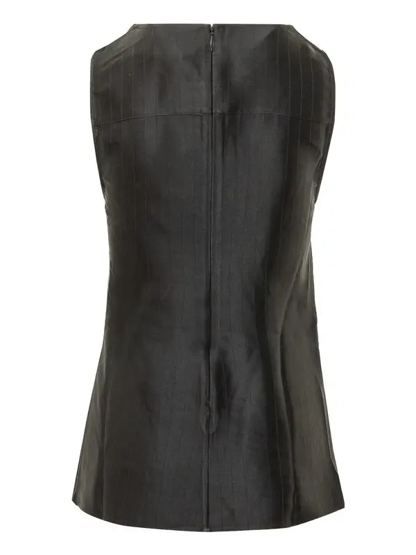 Loulou De Saison Asymmetrical Draped Mini Top - Black