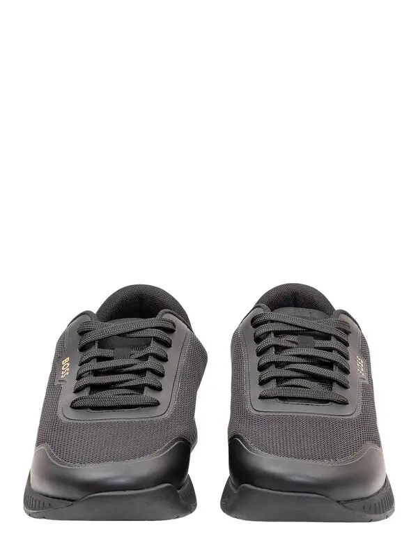 BOSS Titanium Sneakers With Insert Design - Black