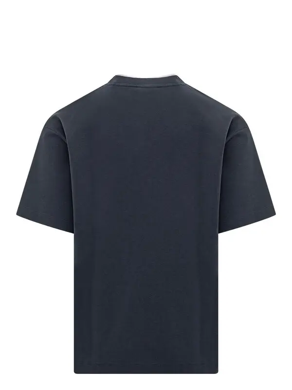 Drole De Monsieur Playful Dog Graphic T-shirt - Navy