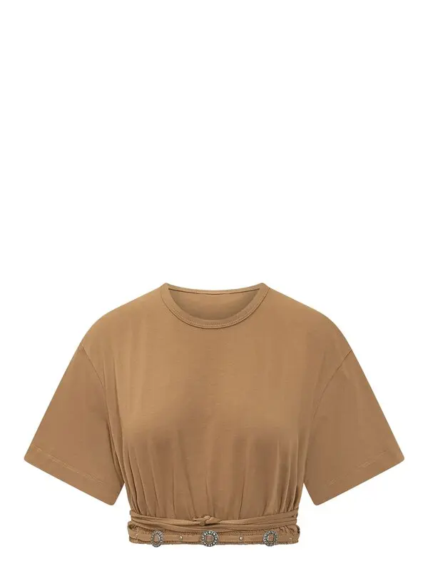 Pinko Belted Knit Pullover - Bronzo