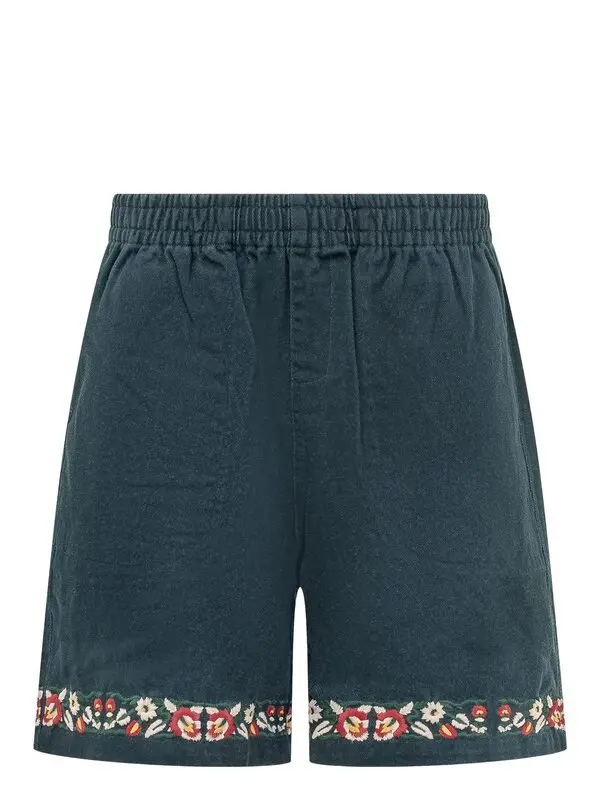 FOUND Embroidered Bermuda Shorts - Navy