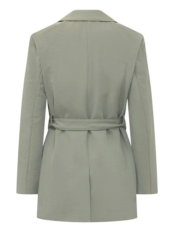 Calvin Klein Bthezer Mini Blazer With Belt And Rever - Shadow